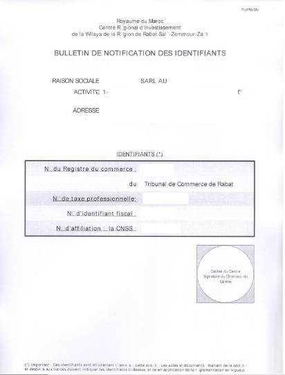 Bulletin de notification