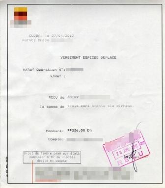 01 - Reçu de paiement bancaire