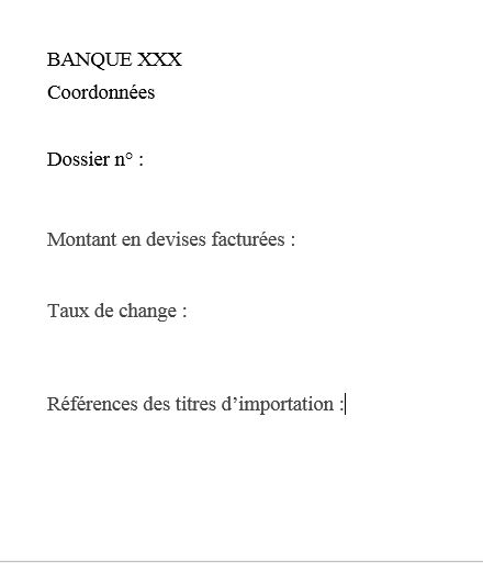 Attestation bancaire