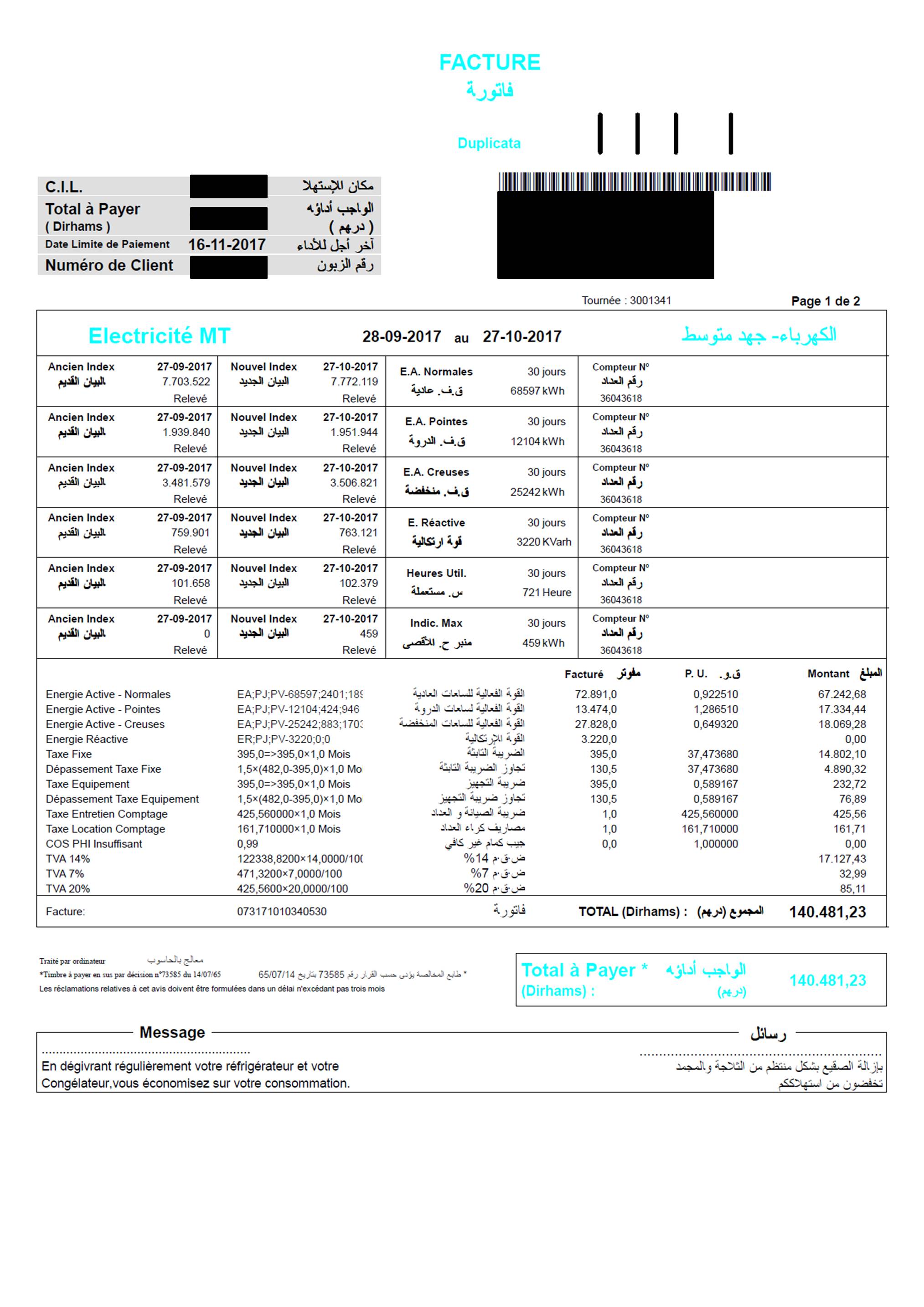01 - Facture de branchement